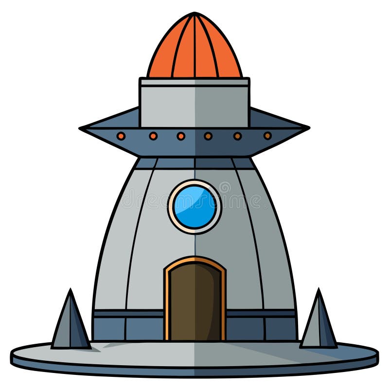 Futuristic Space Rocket Ship for Sci-Fi Design and Illustration ...