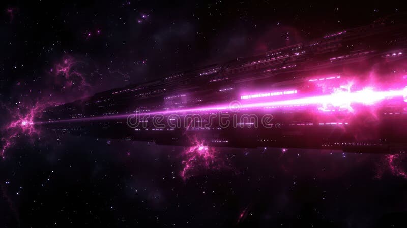 A Futuristic Space Scene Featuring a Massive, Glowing Structure ...