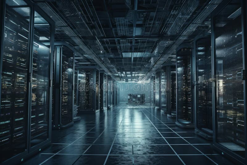 Futuristic Space Server: Hyper-Detailed Cartoon Tech for Cloud Storage ...