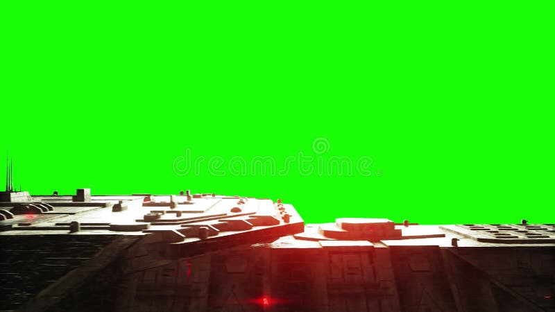 Futuristic Space Ship. Realistic Metal Surface Ship, Displacement and ...