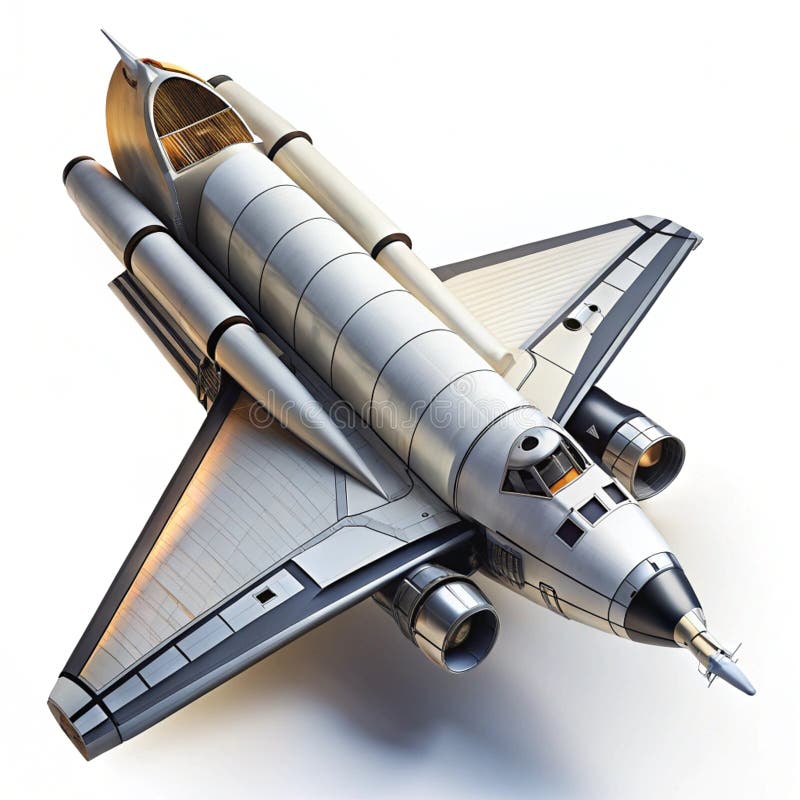 Futuristic Space Shuttle for Interplanetary Travel Stock Illustration ...