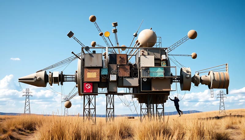 Futuristic Space Station Complex, Advanced Technology Structure, Stock ...