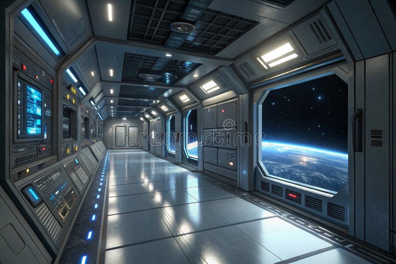 Fi Space Station Corridor Stock Illustrations – 3,034 Fi Space Station ...