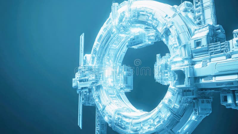 Futuristic Space Station Design Showcasing Human Exploration while ...