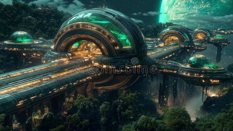 Futuristic Space Station with Solar Arrays Cutting-edge, Solar-p Stock ...