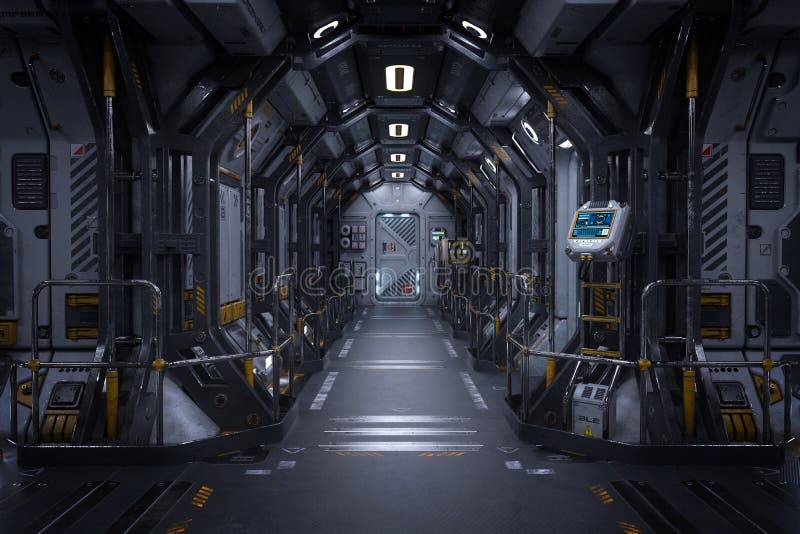 Futuristic Science Fiction Technology Lab with Containment Cell. 3D ...