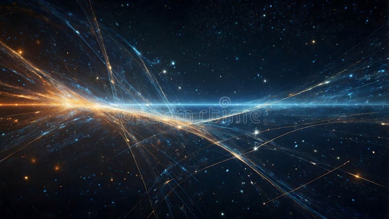 Futuristic Space and Technology Design Featuring Glowing Stars ...