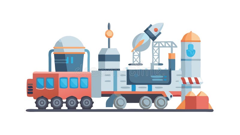 Futuristic Space Train or Launch Vehicle, Vector Design Generative AI ...