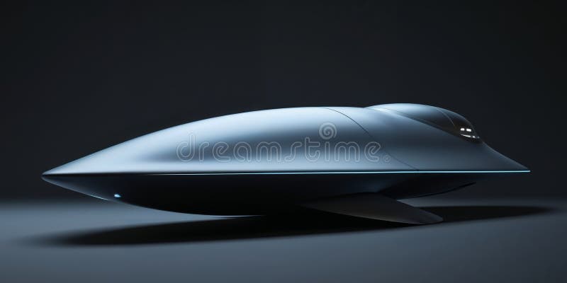 Futuristic Spacecraft Design with Smooth Surface and Round Top Stock ...