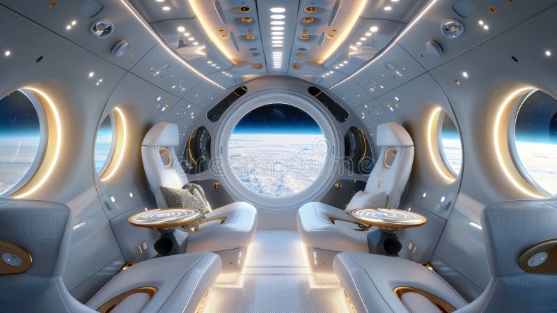 Futuristic Spacecraft Interior Advanced Technology and Sleek Design ...