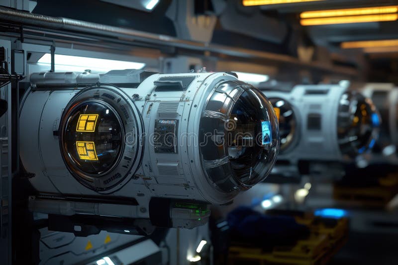 High-tech Space Module Interior with Advanced Design Features and ...