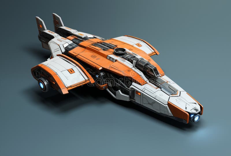 A Futuristic Spacecraft Model with Sleek Design and Intricate Details ...