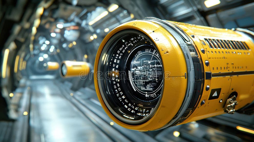 Futuristic Spacecraft Technology with Advanced Navigation System Inside ...