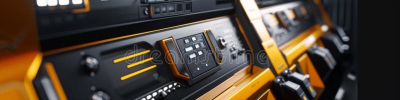 Futuristic Spaceship Abstract Technological Control Panel with Toggle ...