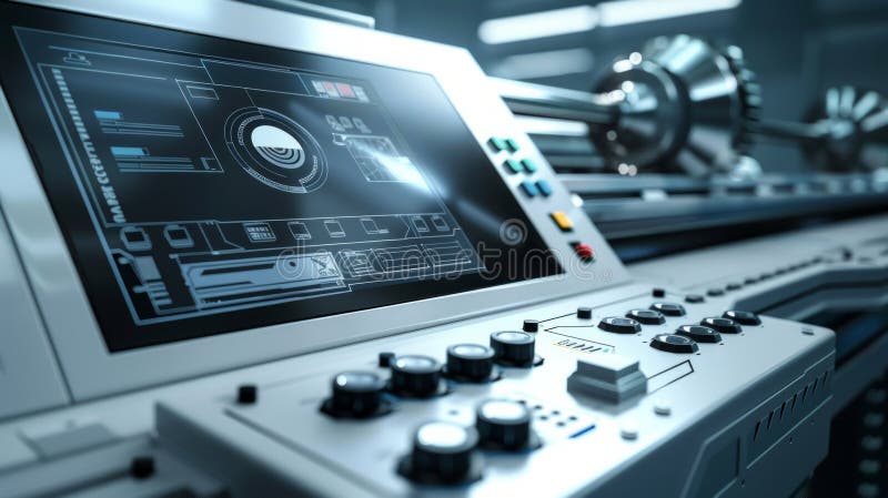 Futuristic Spaceship Abstract Technological Control Panel with Toggle ...