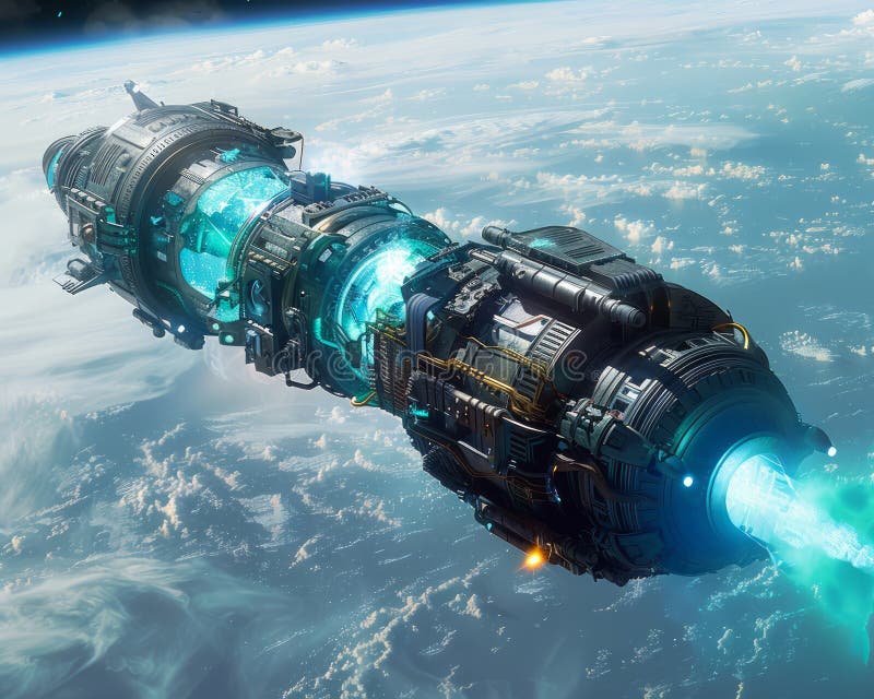 A Futuristic Interstellar Spacecraft Traveling through the Expanse of ...