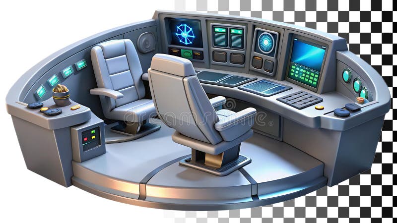 Futuristic Spaceship Cockpit Interior Control Room Panel Png ...