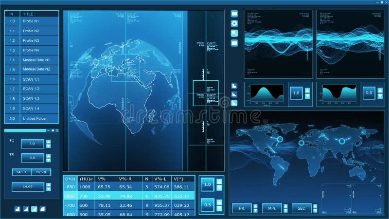 Futuristic Spaceship Control Panel Interface. Spacecraft Digital ...