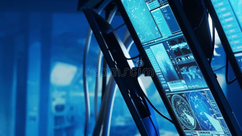 Futuristic Spaceship Control Panel Interface. Spacecraft Digital ...