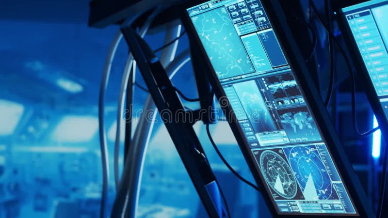 Futuristic Spaceship Control Panel Interface. Spacecraft Digital ...