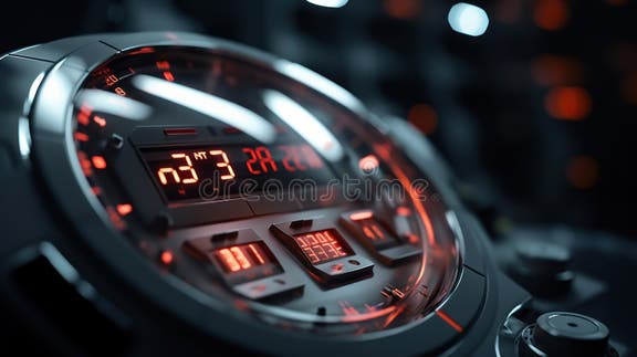 Futuristic Spaceship Control Panel Interface. Spacecraft Digital ...