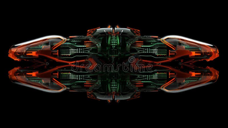 Futuristic Spaceship Design - Abstract Technology Concept, Sci-Fi ...