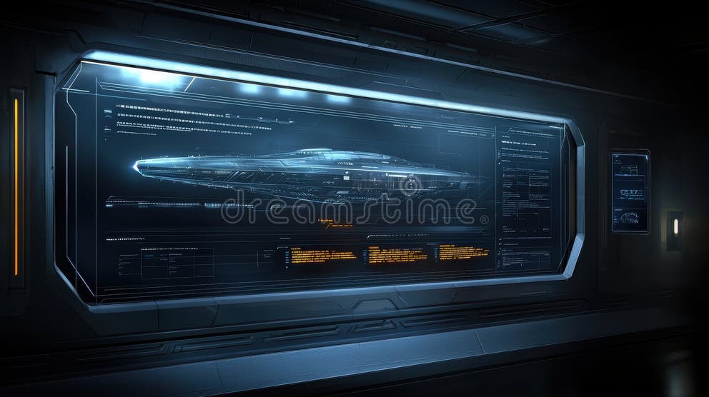 Futuristic Spaceship on Display, a Glimpse into Advanced Interstellar ...