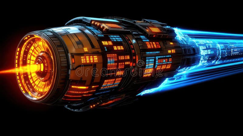 Futuristic Spaceship Engine, Warp Speed Stock Photo - Image of future ...