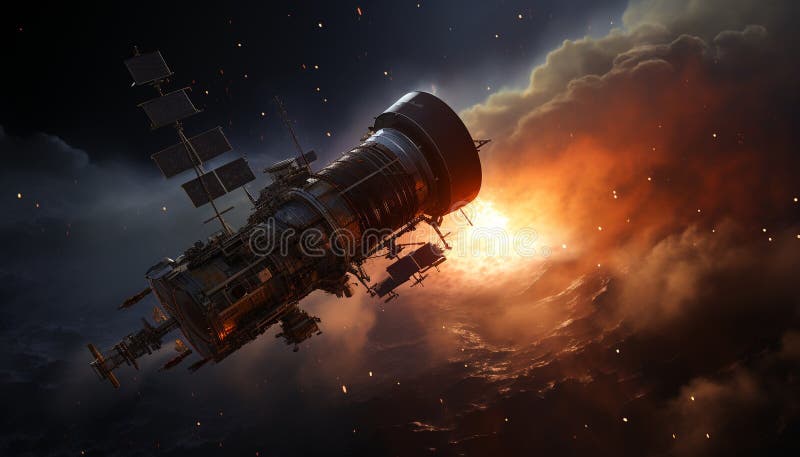 Futuristic Spaceship Explores Galaxy, Powered by Natural Gas Fuel ...