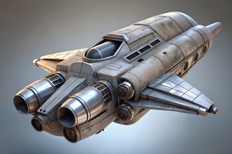 Futuristic Spaceship Illustration – Sleek Starcraft Design with ...