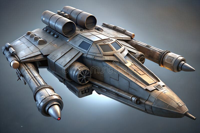 Futuristic Spaceship Illustration – Sleek Starcraft Design with ...