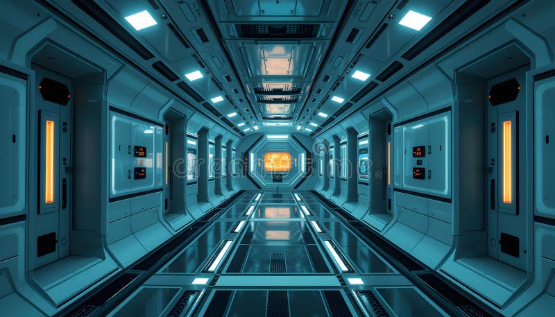 Futuristic Spaceship Interior: a Glimpse into the Future Stock ...