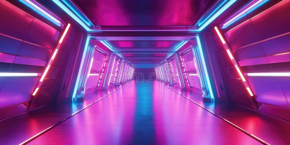 Futuristic Spaceship Interior with Glowing Panels and High-Tech Control Systems in a Deep Space ...