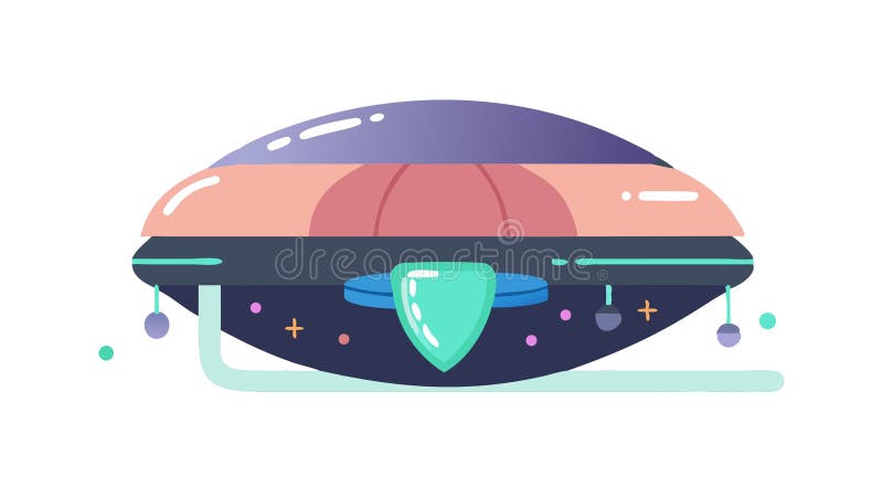 Futuristic Spaceship with a Transparent Dome, Vector Design Generative ...