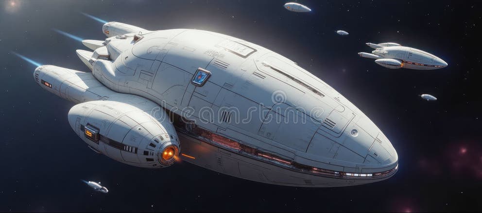 Exploring the Cosmos with Futuristic Fantasy Spaceships in Deep Space ...