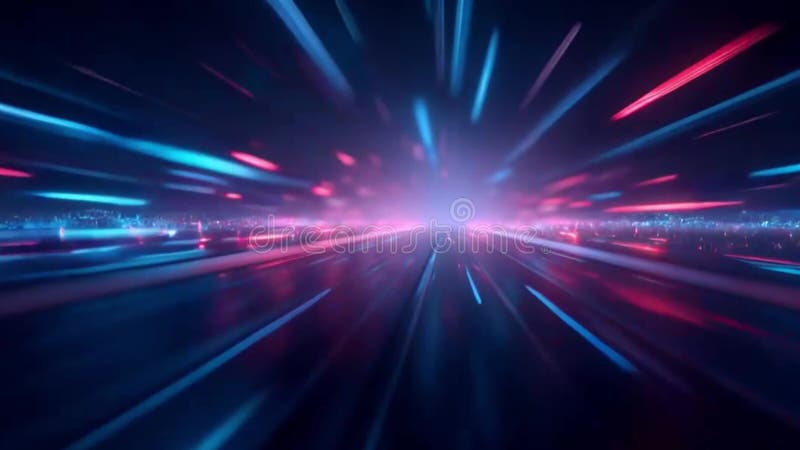 Futuristic Speed, Abstract Light Trails Creating Hyper-Fast Movement ...