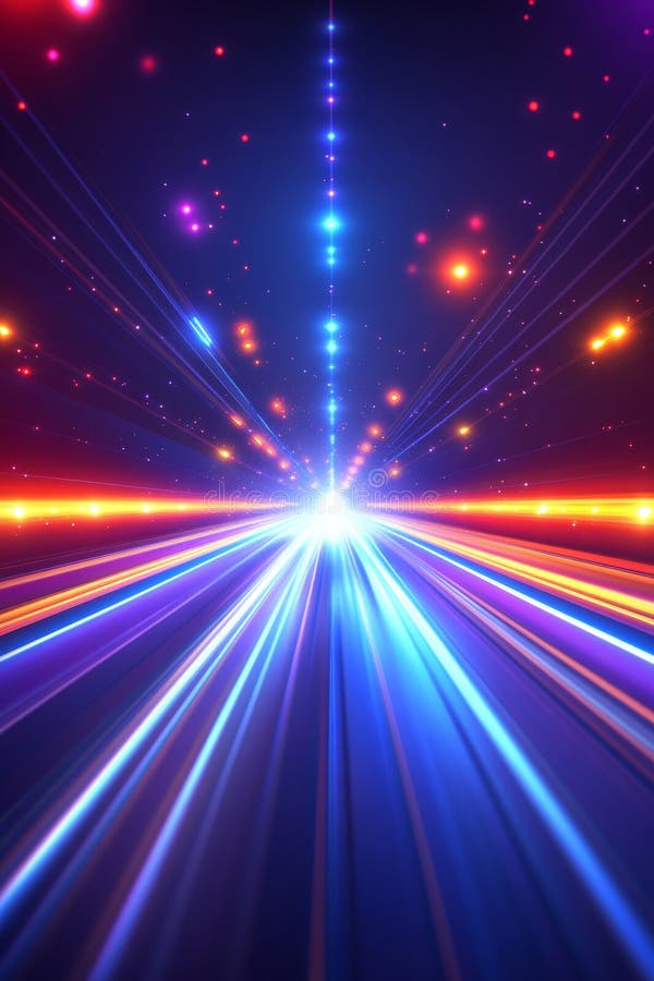 Futuristic Speed Light Trails Background, Warp Speed, Time Travel ...
