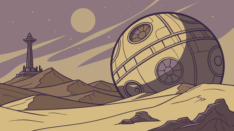 Futuristic Sphere Building, Modern Architectural Marvel Design Vector ...