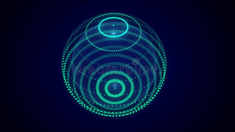 Futuristic Sphere Made of Particles for Connect Network. Flow of ...