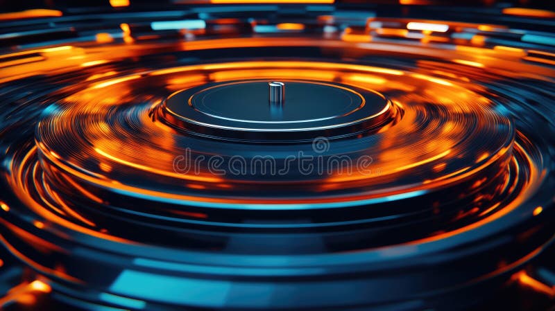 Spinning metal disc stock photo. Illustration of mechanism - 105438296