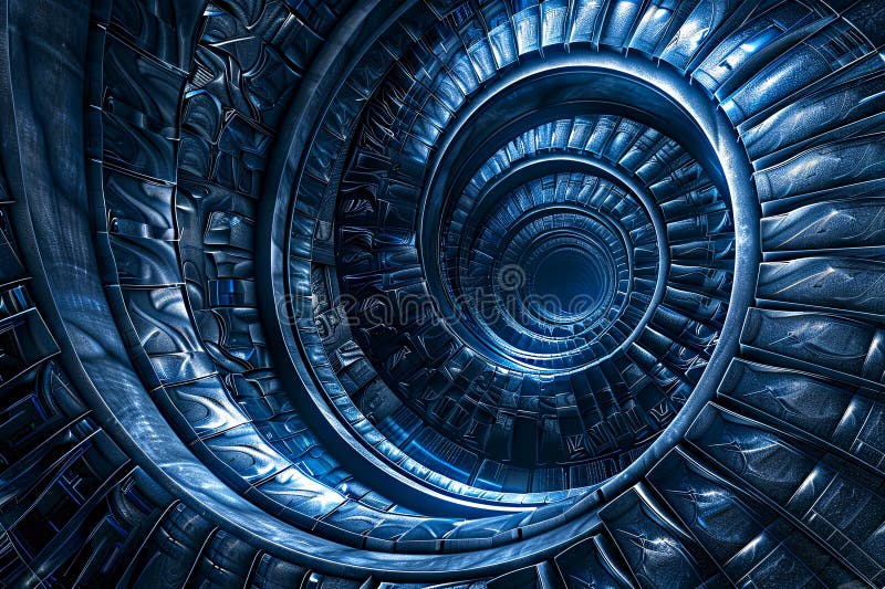 Futuristic Spiral Engineering Structure Stock Photo - Image of power ...