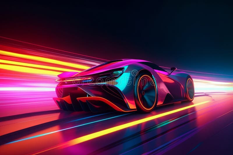 Futuristic Sport Car. Generate Ai Stock Image - Image of design, auto ...