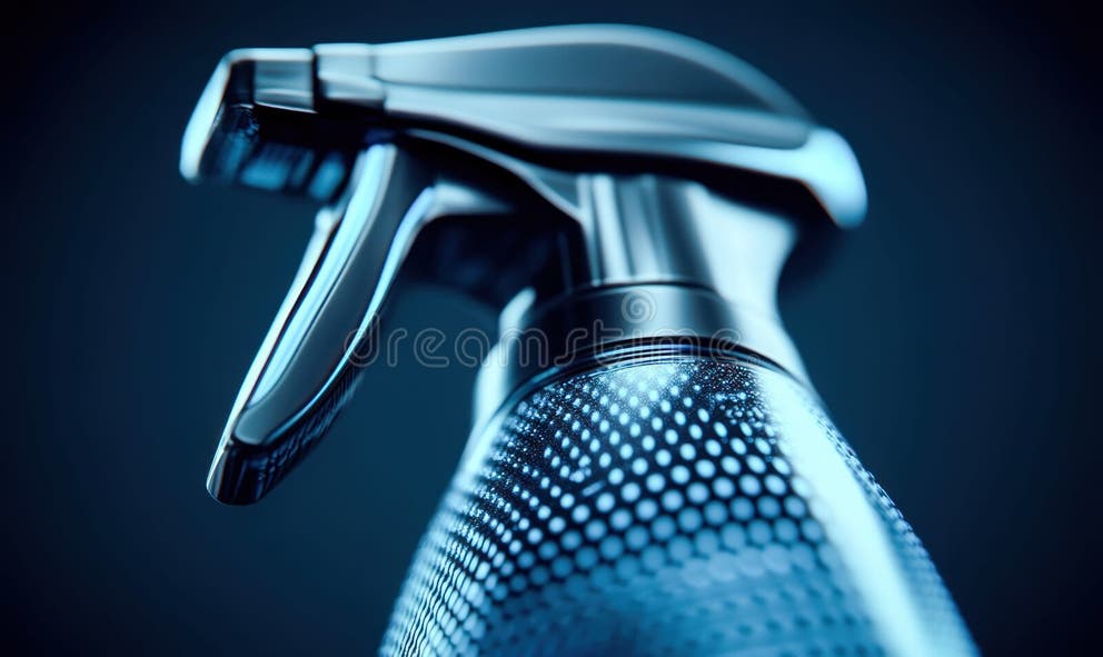 Futuristic Spray Bottle with Advanced Technology Stock Illustration ...