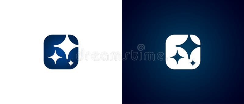 Futuristic Square AI Mobile App Logo in Gradient Colors. Abstract Tech ...