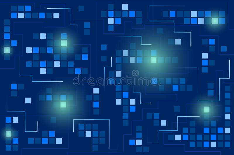 Futuristic Square Panorama Design Illustration with Light Stock ...