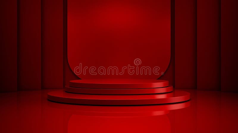 Futuristic Stage Design with Red and Blue Lighting for Events and ...