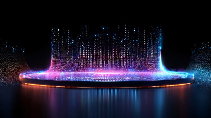 Cool Technological City Stage Stock Illustration - Illustration of ...