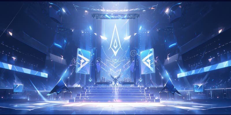 Futuristic Stage Illustration. Created by Generative Artificial ...