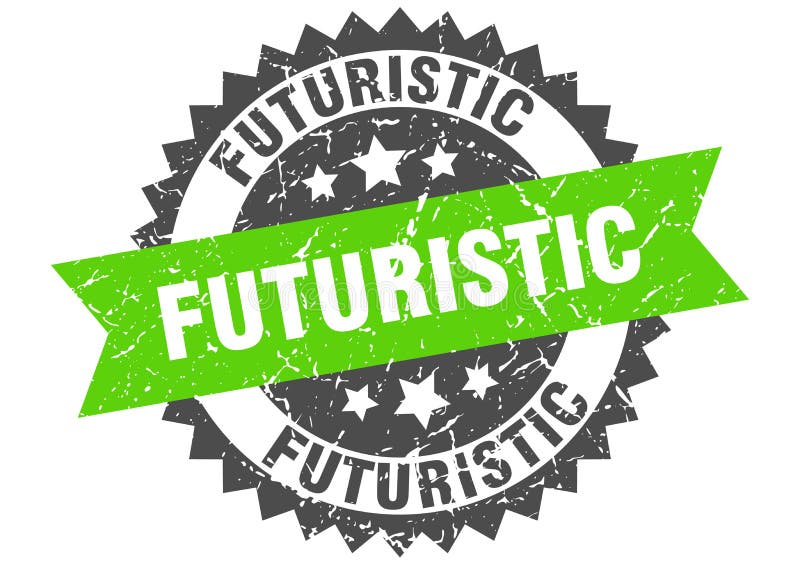 Futuristic Stamp. Futuristic Grunge Round Sign Stock Vector ...