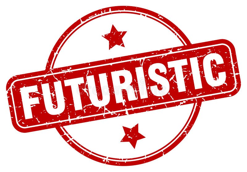 Futuristic Stamp. Futuristic Round Grunge Sign Stock Vector ...